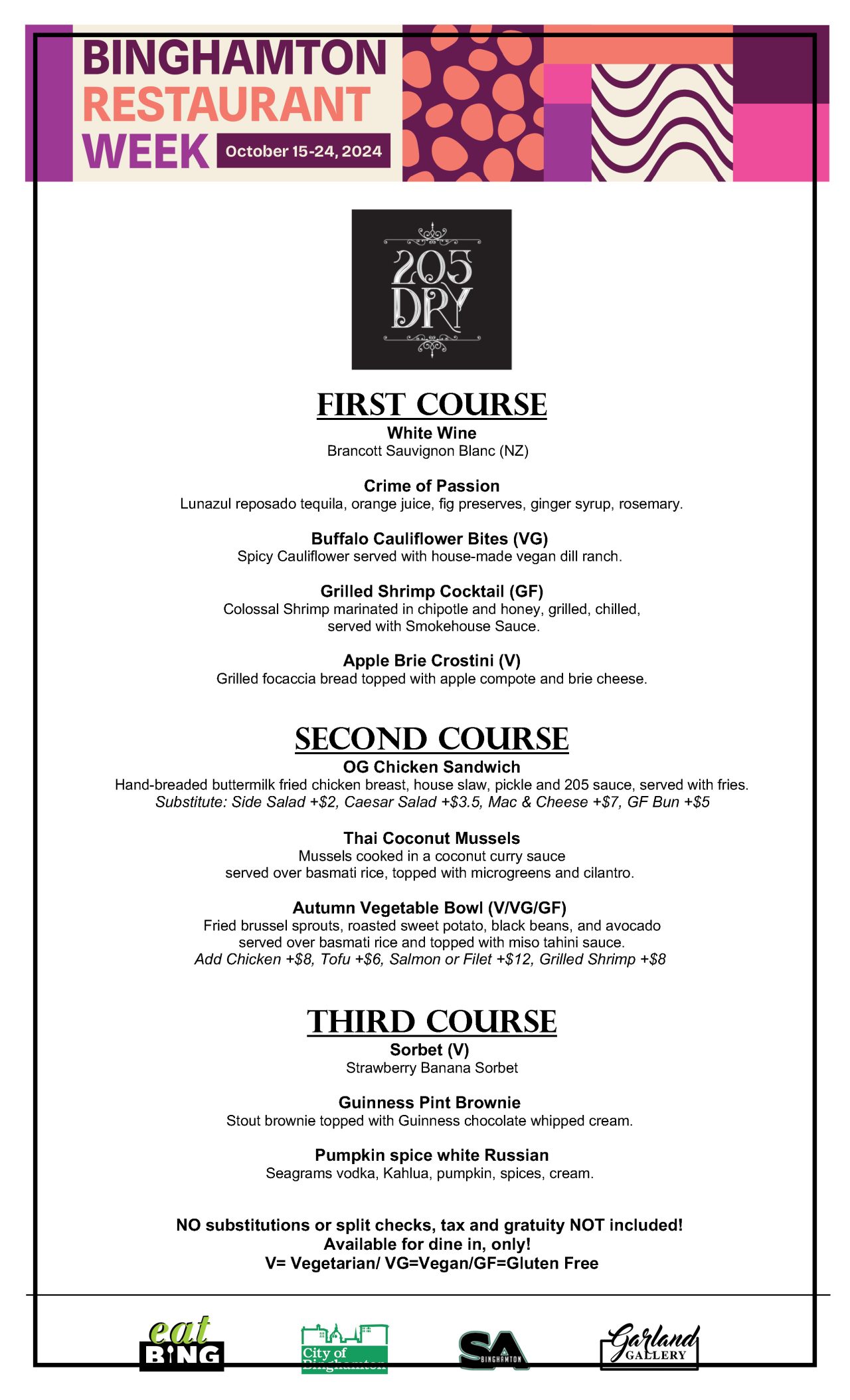 Restaurant Week Menus | eatBING | Celebrating the Food & Drink of ...