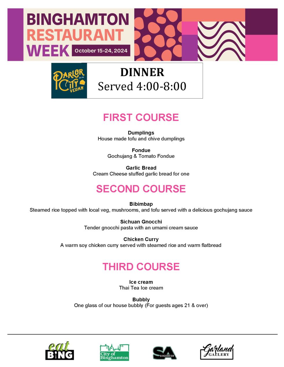 Restaurant Week Menus | eatBING | Celebrating the Food & Drink of ...