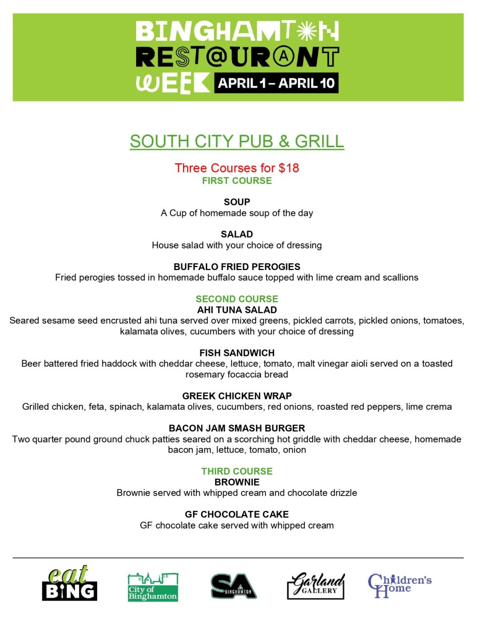 Restaurant Week Menus | eatBING | Celebrating the Food & Drink of ...