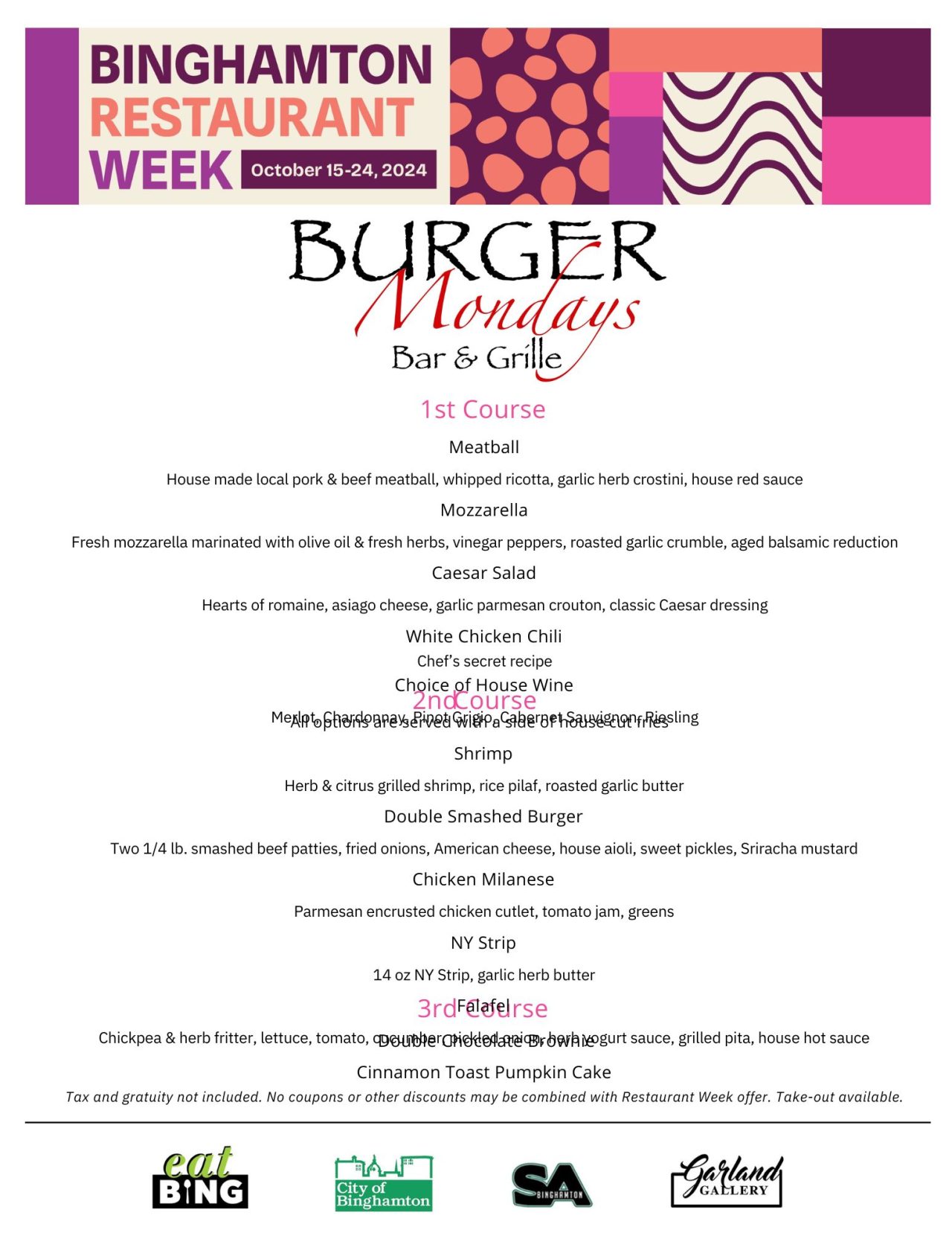Restaurant Week Menus | eatBING | Celebrating the Food & Drink of ...