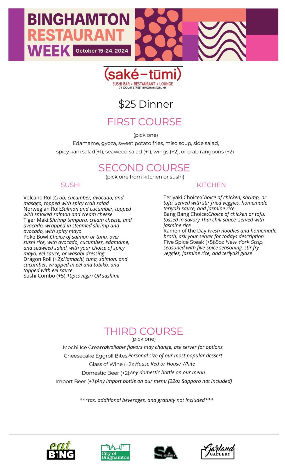 Restaurant Week Menus | eatBING | Celebrating the Food & Drink of ...