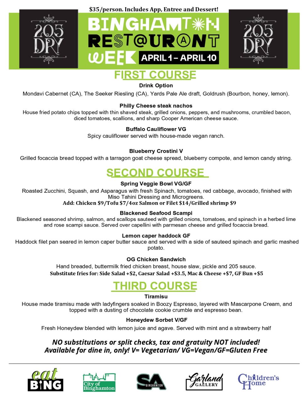 Restaurant Week Menus | eatBING | Celebrating the Food & Drink of ...